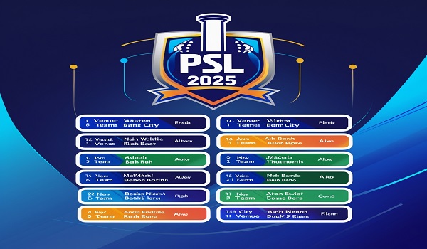 PSL 2025 Full Schedule with Cities – Latest Updates - Live Sportz